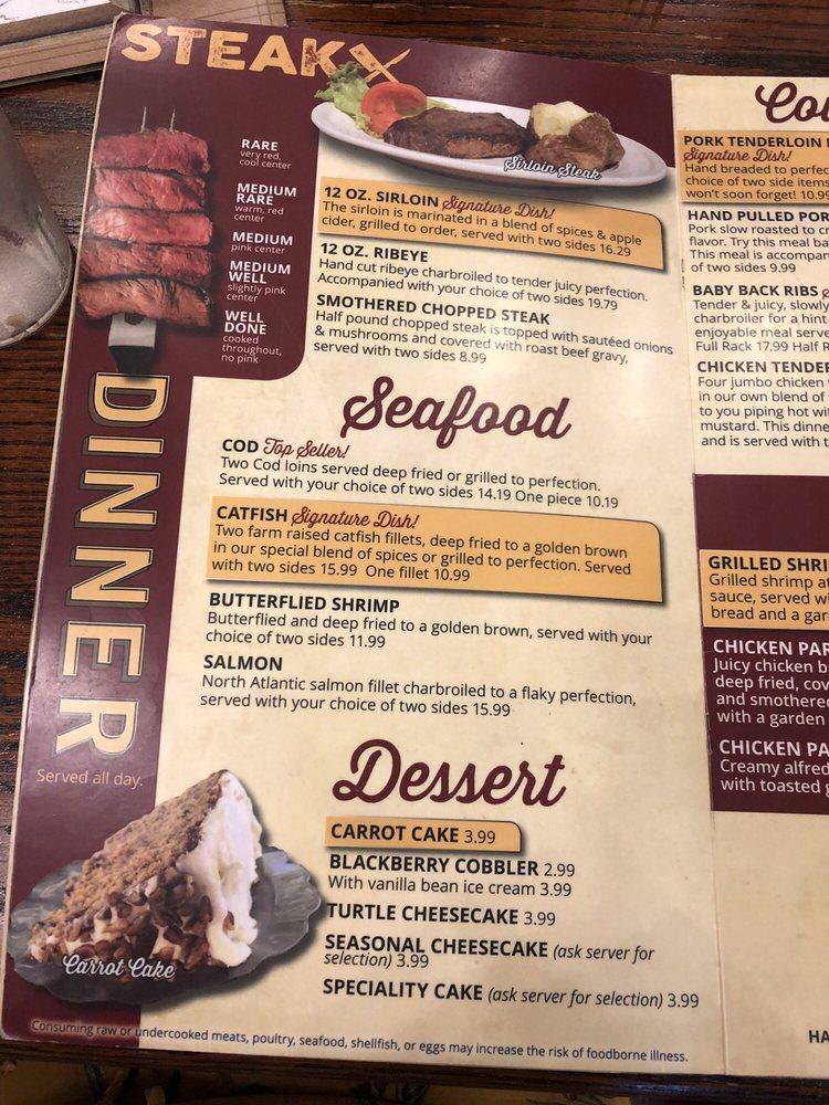 Menu at Crossroads Family Restaurant, Versailles