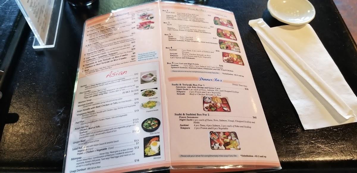 Menu at Isshin Sushi Bar & Asian Dining, Penticton, 151 Front St