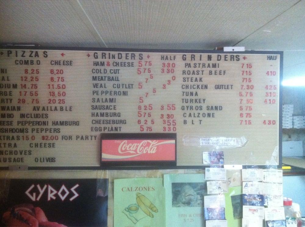 Menu at Monson Italian Pizzeria, Monson