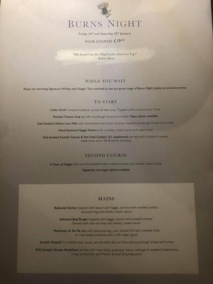 Menu at Spencer Arms pub & bar, Northampton