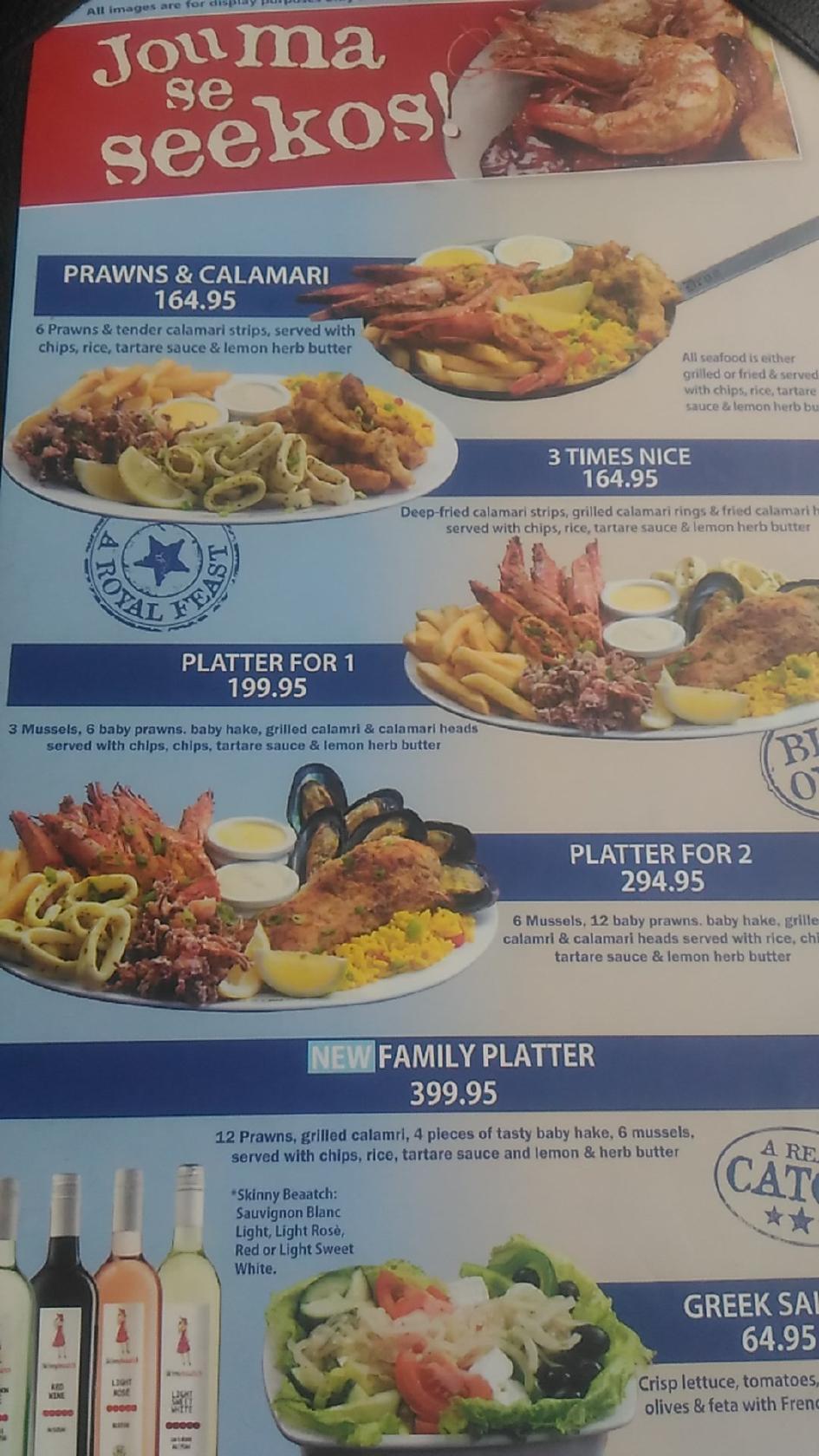 Menu at Dros Krugersdorp restaurant, Krugersdorp, Heritage Square Cecil ...