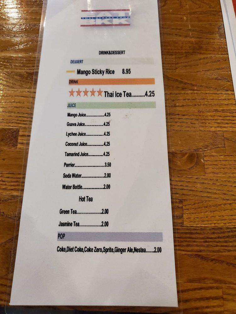 Menu at EAT BKK, Toronto, 580 Queen Street West