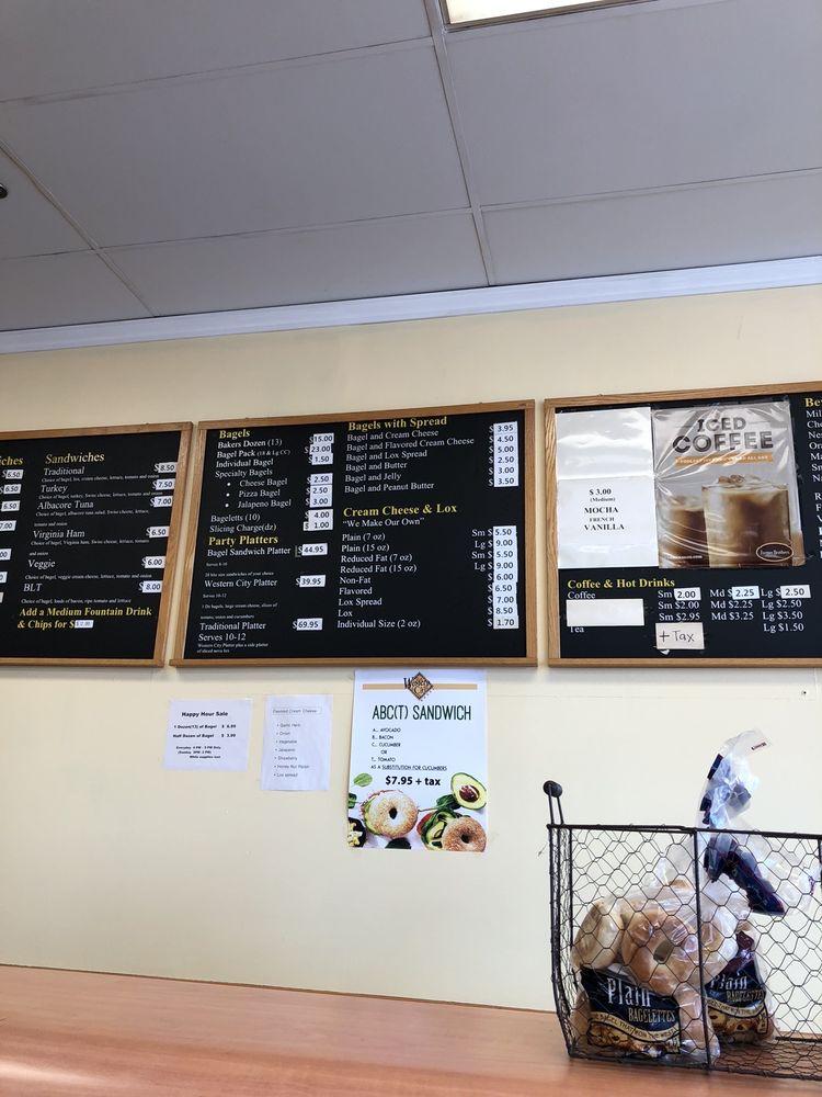 Menu at Western City Bagel cafe, Redondo Beach, 403 N Pacific Coast Hwy ...