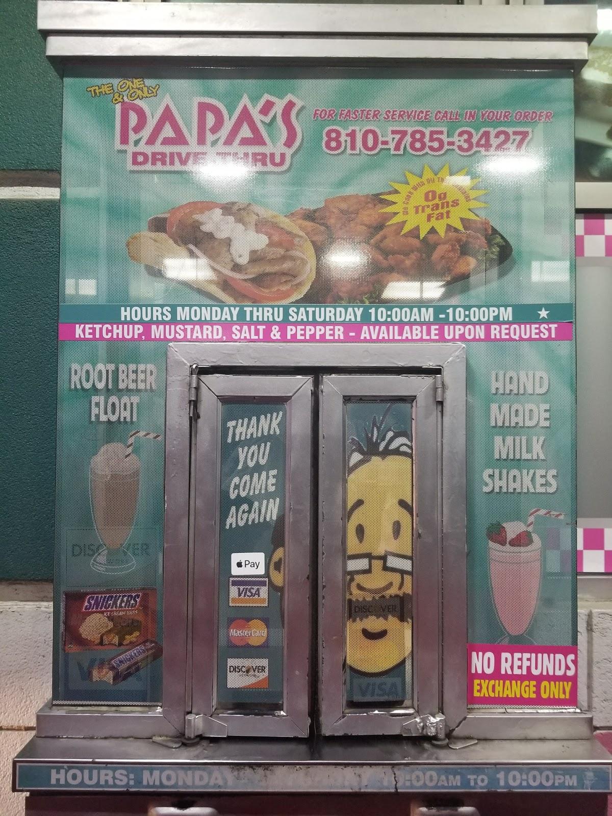 Papa's Drive-Thru in Flint - Restaurant menu and reviews