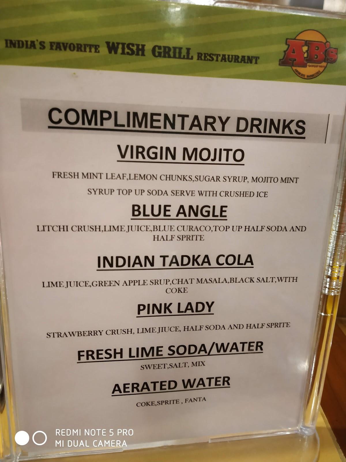 Menu at AB's - Absolute Barbecues Yeshwanthpur, Bangalore, Bengaluru ...