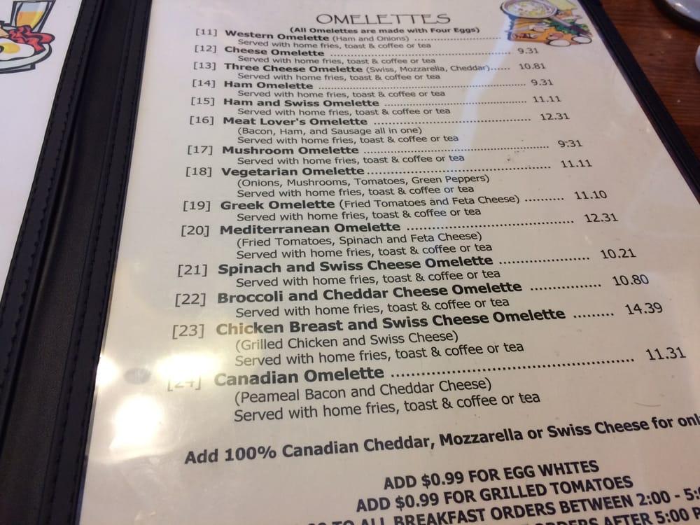 Menu at P&M Restaurant, Toronto