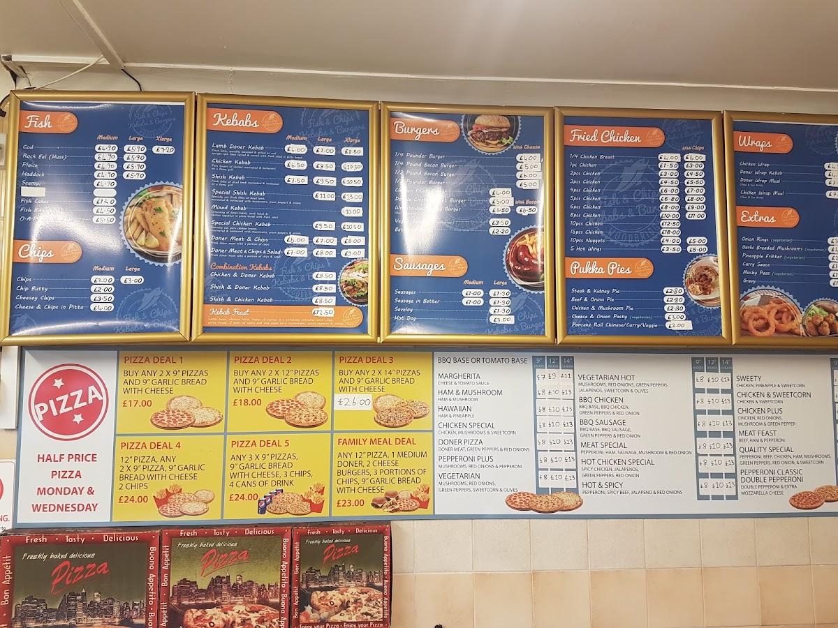 Menu at Woodbridge Quality Fish & Chips fast food, Woodbridge