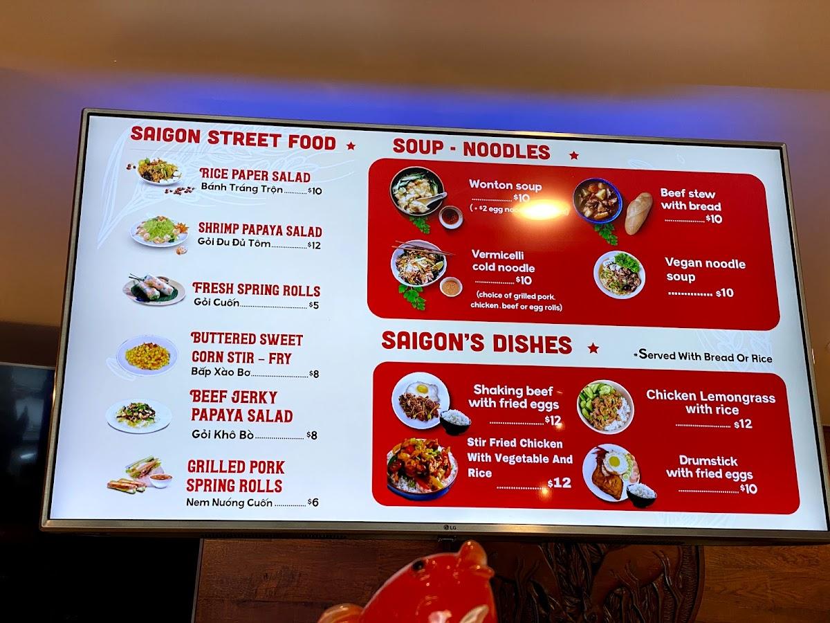 Menu at BANH MI SAIGON 8 ( Banh Mi- Hot Pot- Boba Tea) restaurant, Olympia