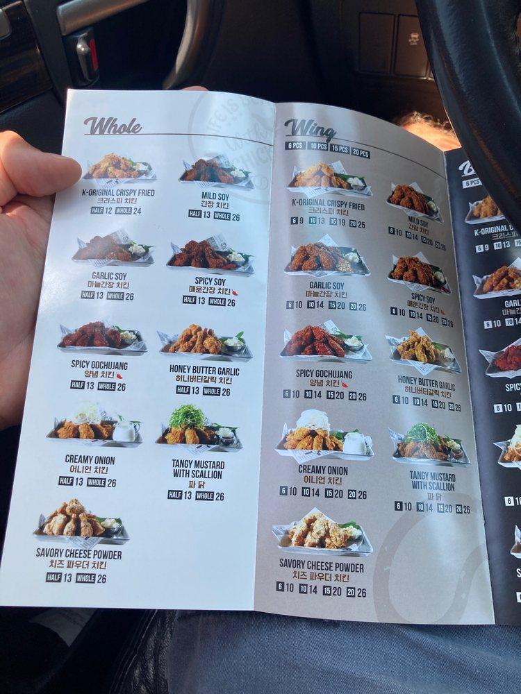 Carta de K*Chick Korean Fried Chicken, Edmond