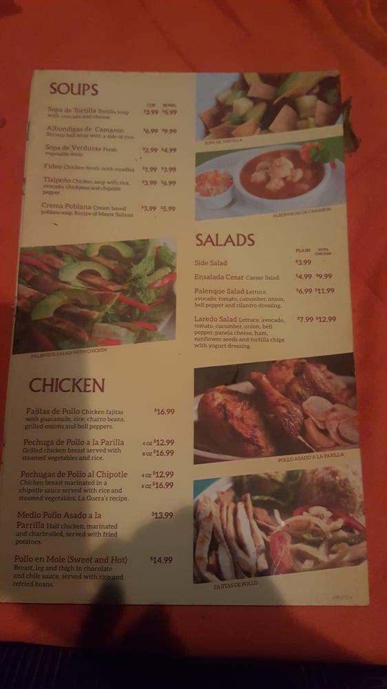 Menu at Palenque Grill Loop 20 pub & bar, Laredo, Bob Bullock Loop #2