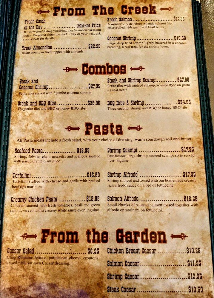 Menu at Rusty's Ranch House BBQ, Cedar City, UT-14