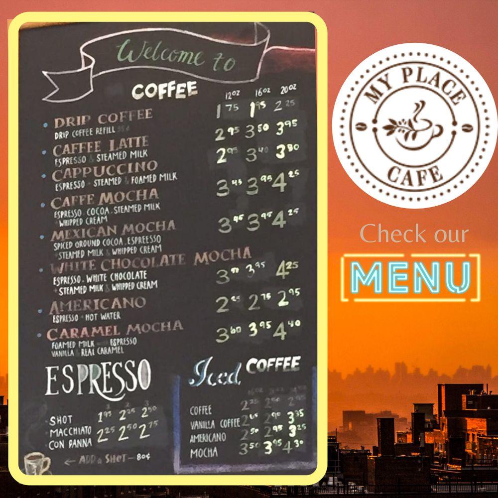 Menu at My Place Cafe, Pasadena