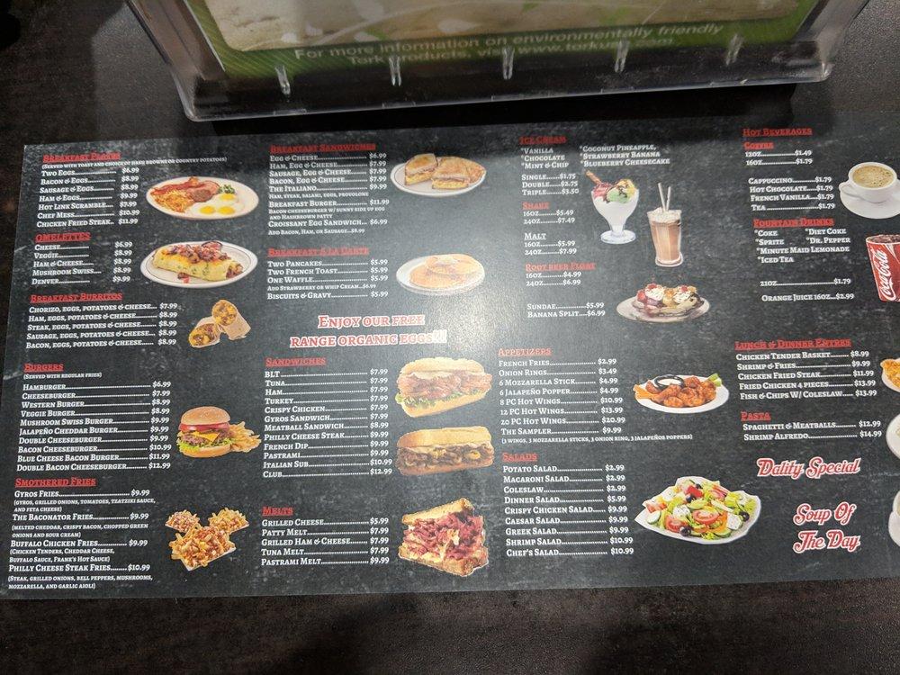 Menu at Oak Shores Malt Shop restaurant, Campo, Lake Morena Dr