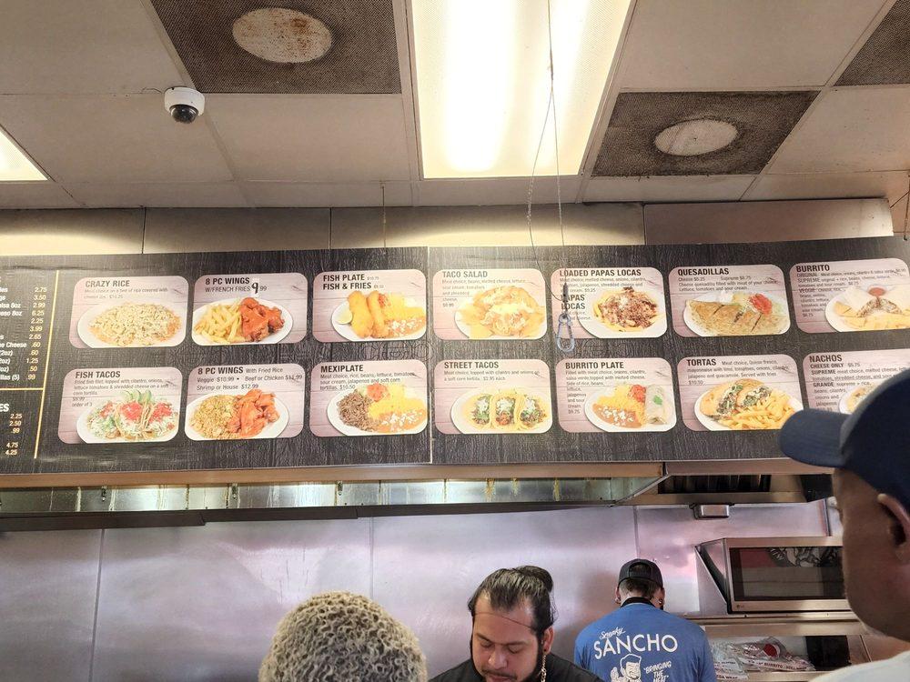 Menu at Sneaky Sancho Wings and Tacos restaurant, Hoschton
