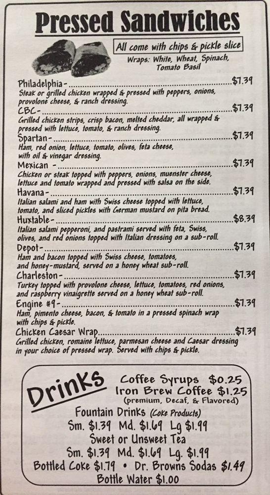 Menu at Crossings Deli restaurant, Columbia