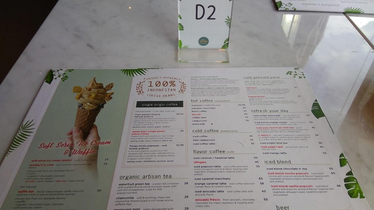 Menu at Hello Sunday kota kasablanka restaurant, South Jakarta, Kota ...