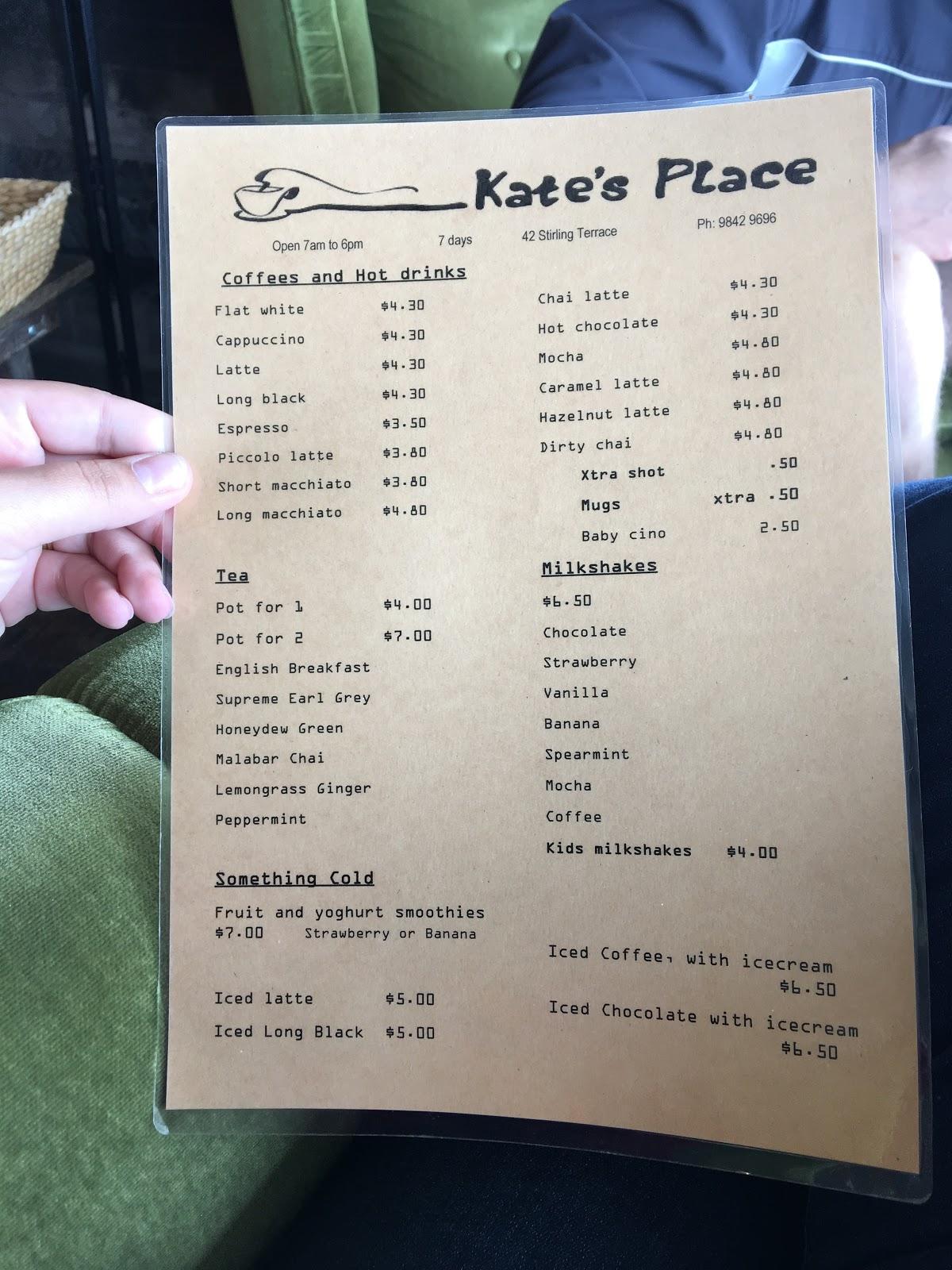 Kate's Kitchen Pie Menu at Charli Fiaschi blog