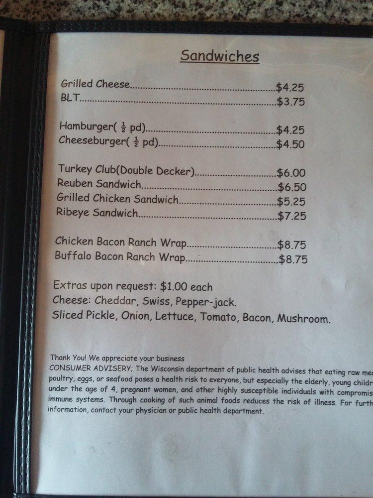 Menu at MCB Bar and Grill, Cadott