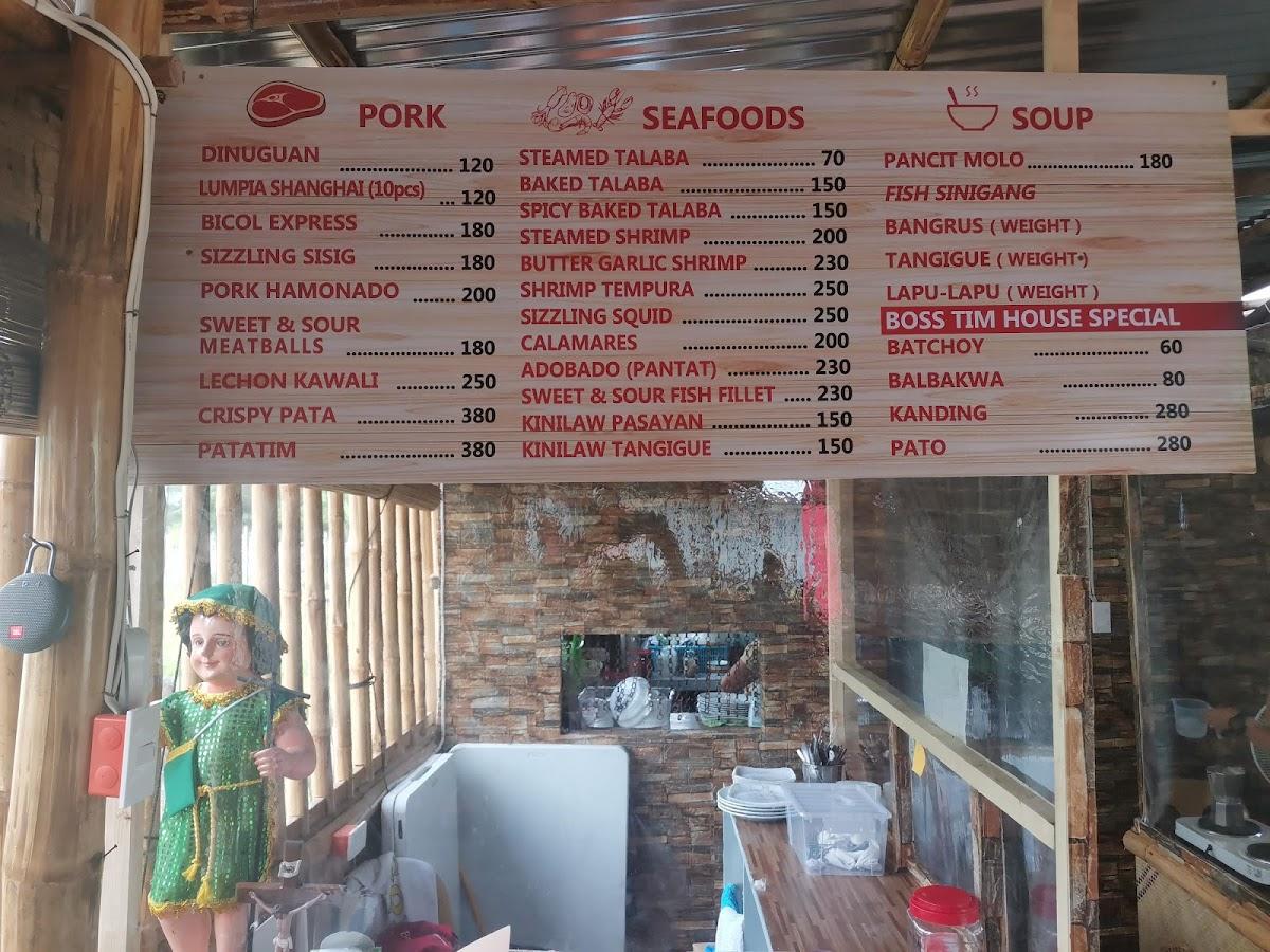 Menu at Boss Tim Cafe & Grill, Oton