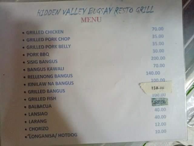Menu at Bugsay Resto Grill Pinamungajan restaurant, Toledo City