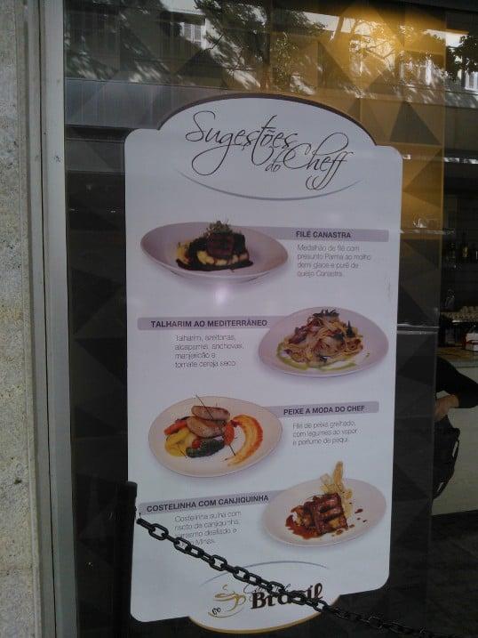 Menu em Café Cine Brasil, Belo Horizonte, Rua dos Carijós