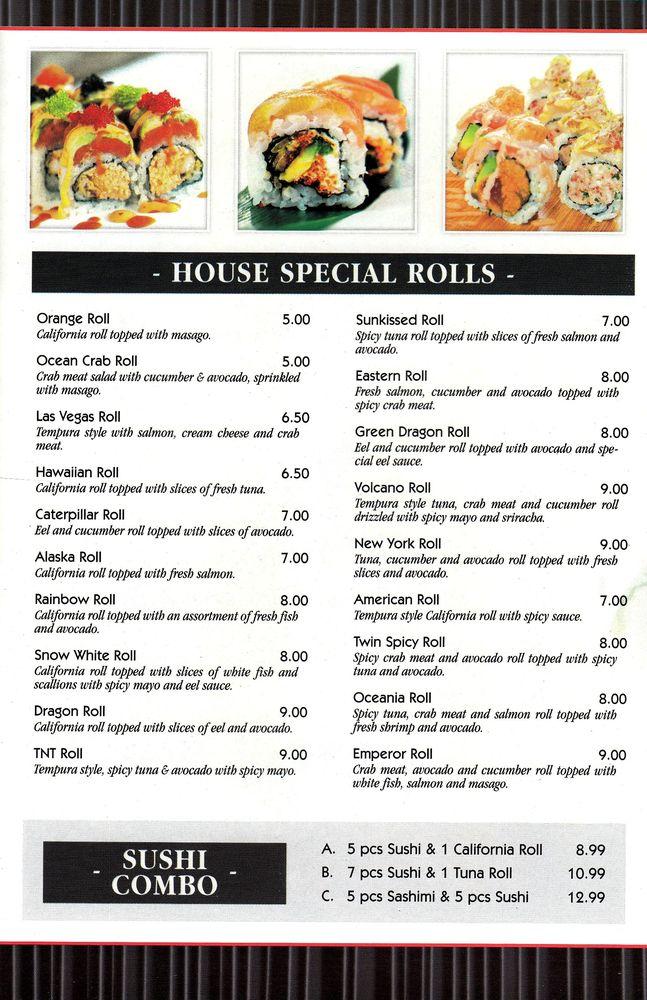 Menu at WooChi super buffet restaurant, Mesa