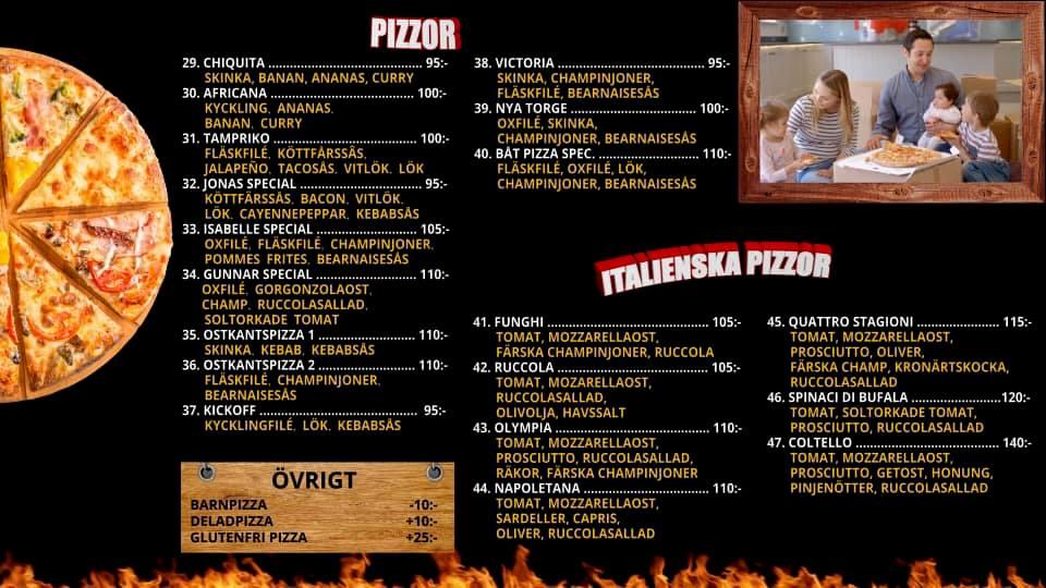 Menu at Pizzeria & Restaurang Alexandra, Hjo