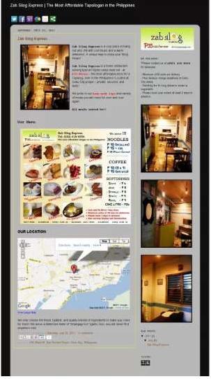 Menu at Zab Silog Express restaurant, Cebu City