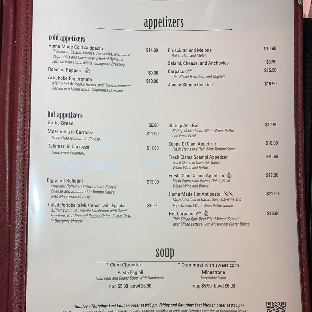 Menu at Assaggio Kailua restaurant, Kailua, 354 Uluniu St #101