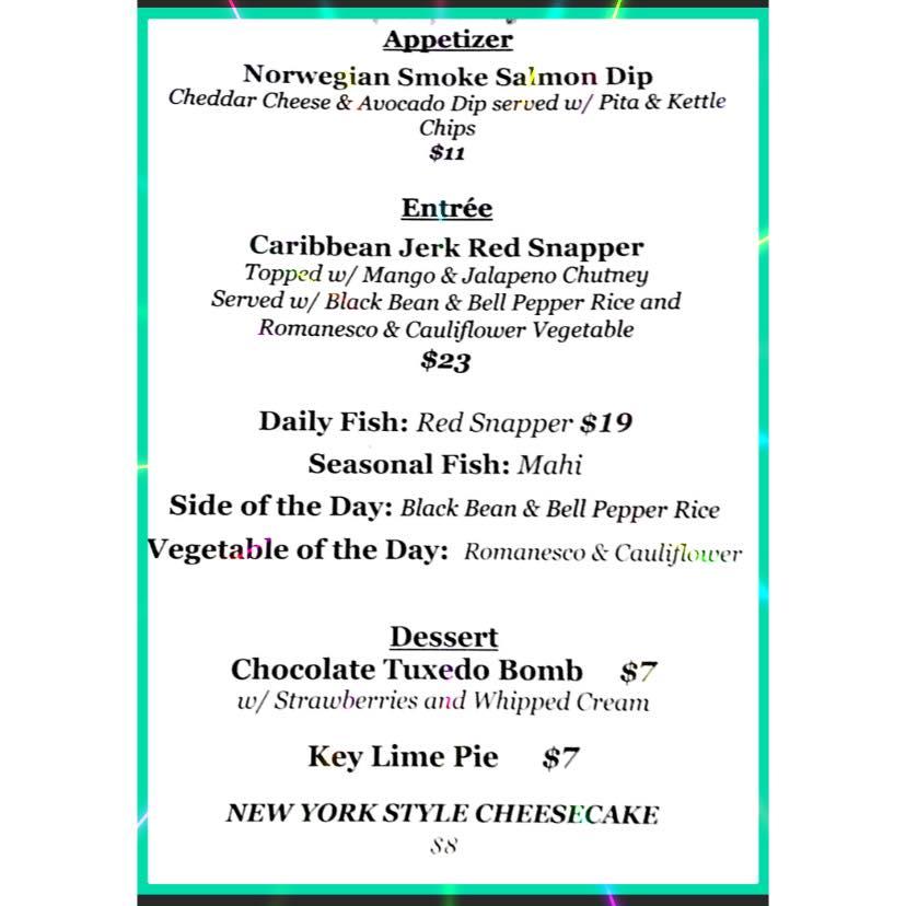 Menu at Break Awayz pub & bar, Flagler Beach