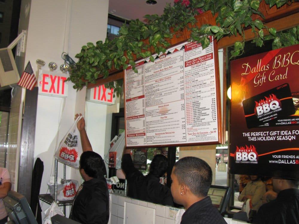 Menu at Dallas BBQ, New York City, 3rd Ave