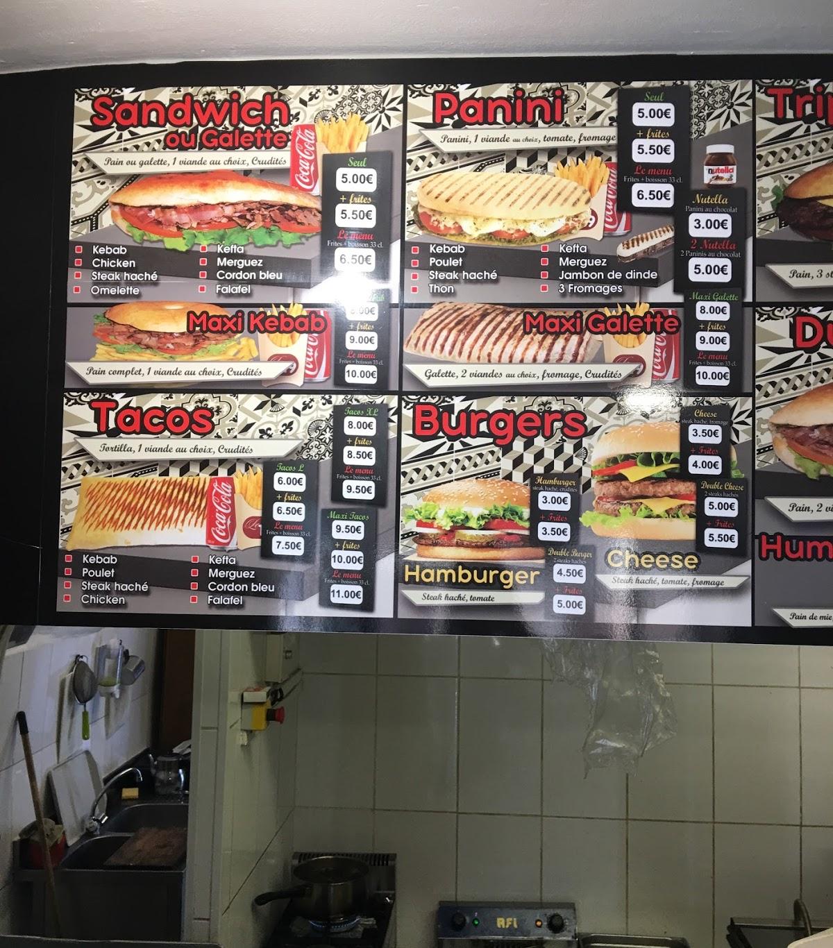 Menu au Kebab Le 19 restaurant, Aubière
