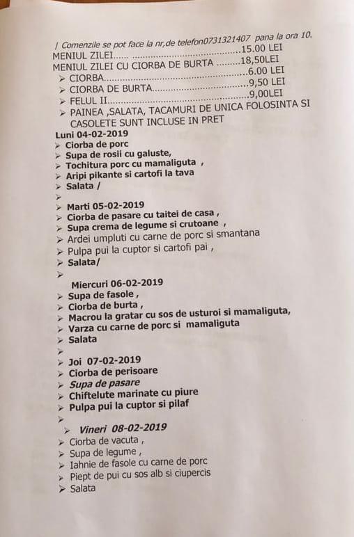 Menu at Restaurant Consirom Slobozia, Slobozia