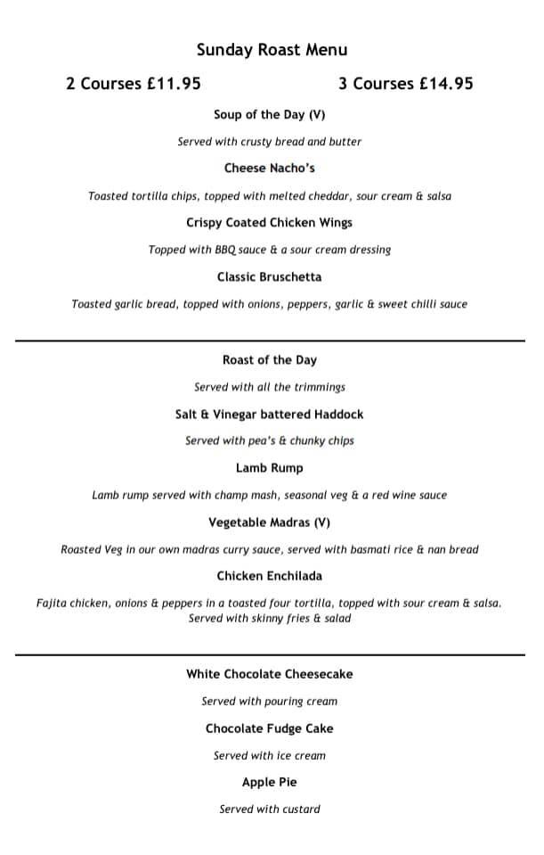 Menu at The Black Bull Inn Polmont pub & bar, Polmont, Main St