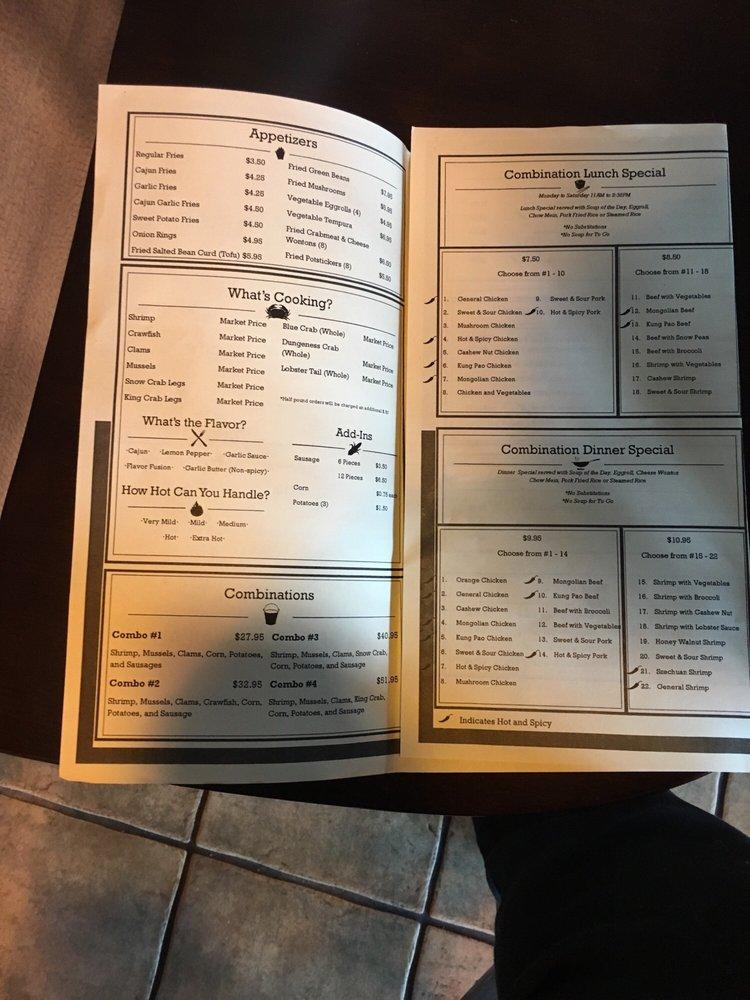 Menu at Grand Asian N Cajun restaurant, Roseville