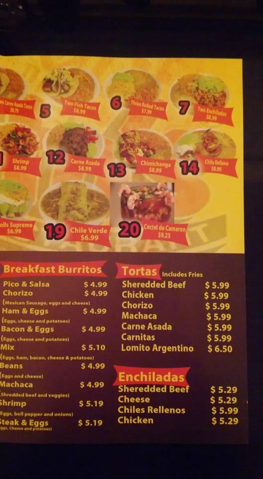 Menu at El FAMOUS Beto's Mexican Restaurant, South Ogden, Skyline Dr