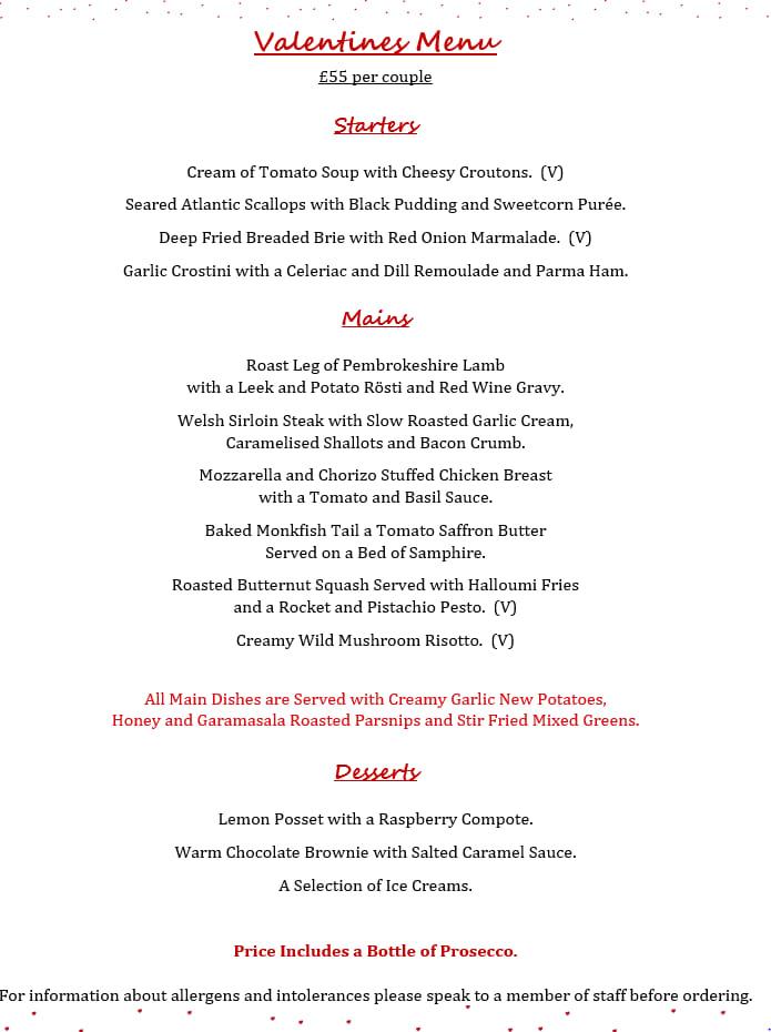 Menu at Greyhound Inn pub & bar, Haverfordwest