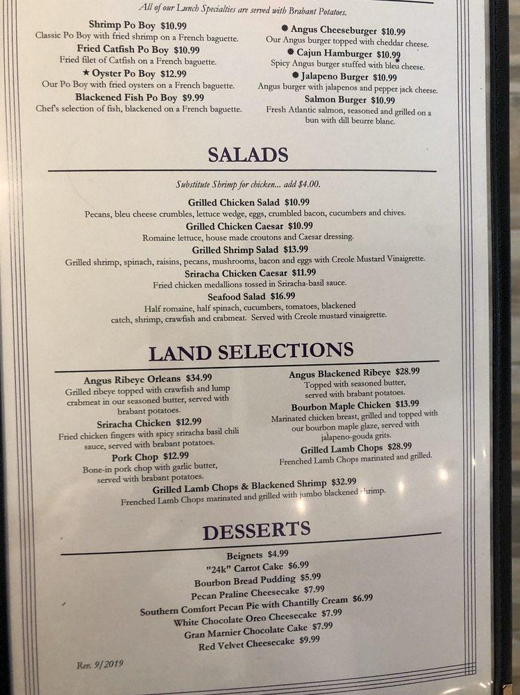 Menu at Louisiana Bistreaux Seafood Kitchen Buckhead restaurant ...