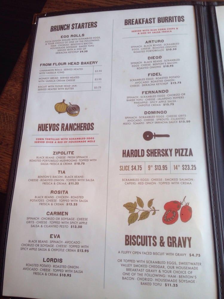 Menu at The Tomato Head pizzeria, Knoxville, 7240 Kingston Pike # 172