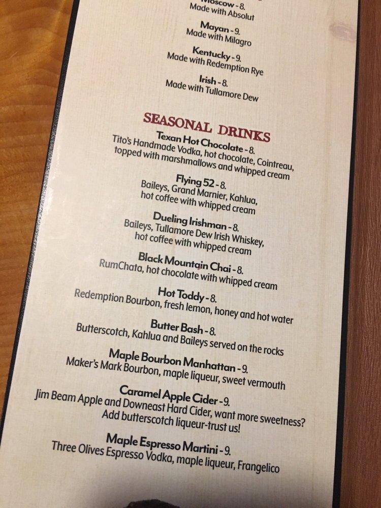 Menu at Black Mtn. Burger Co. restaurant, Lincoln