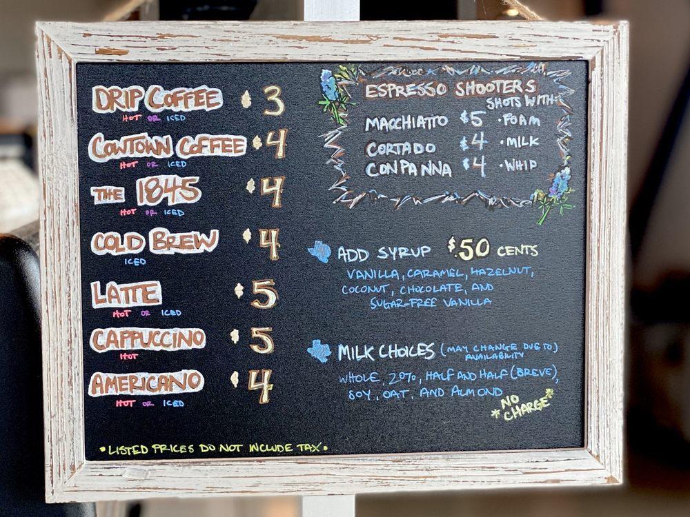 Menu at NATIVE Coffee + Kitchen restaurant, Fort Worth