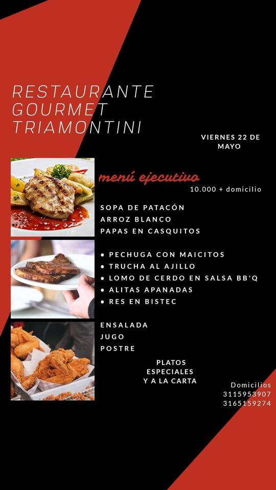 Carta de RESTAURANTE GOURMET TRAMONTI, Sogamoso