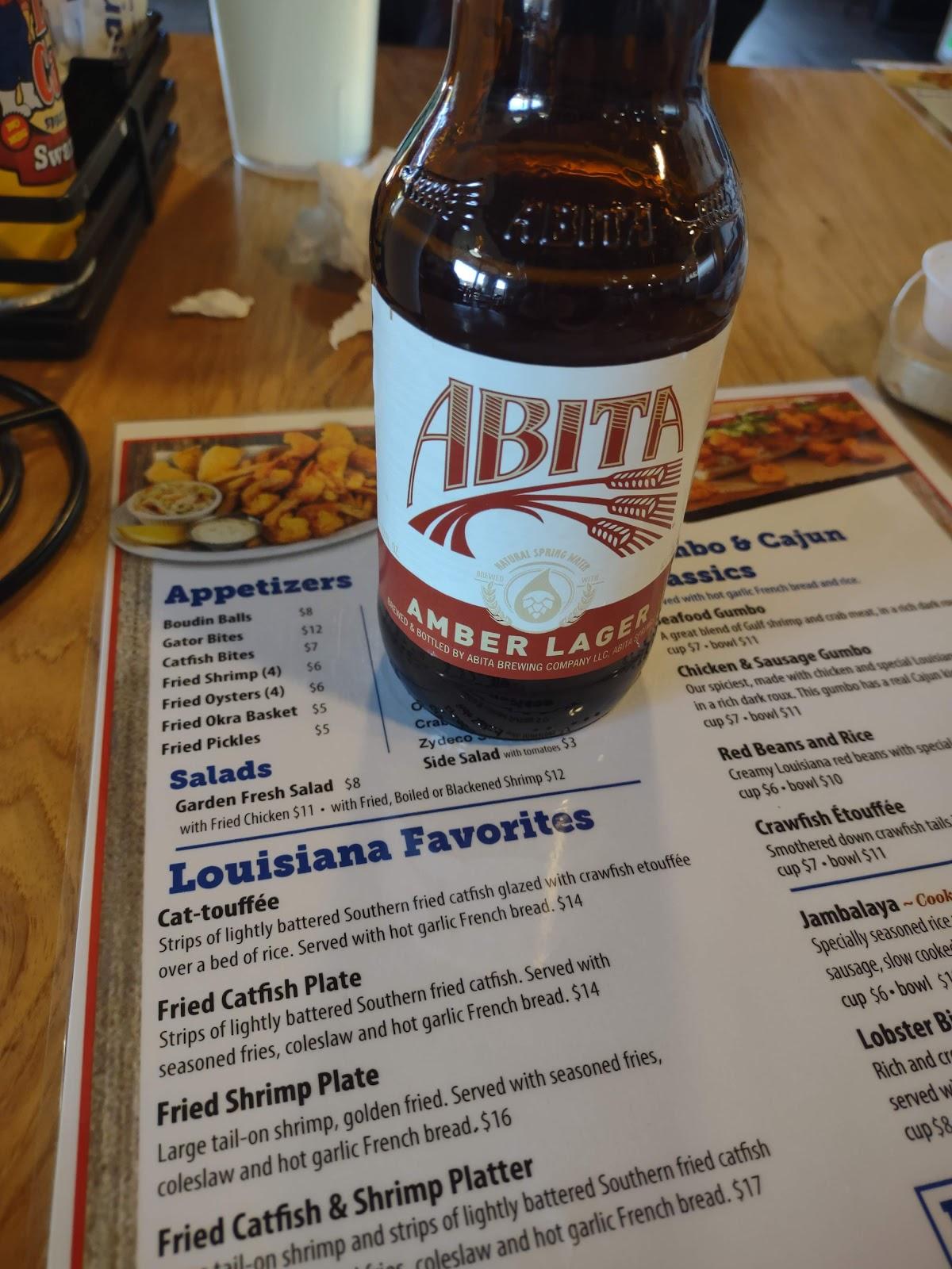 Menu at The Lost Cajun restaurant, Cañon City