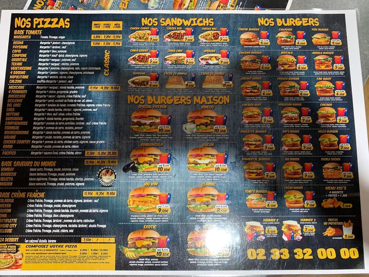 Menu au WHY NOT restaurant, Alençon