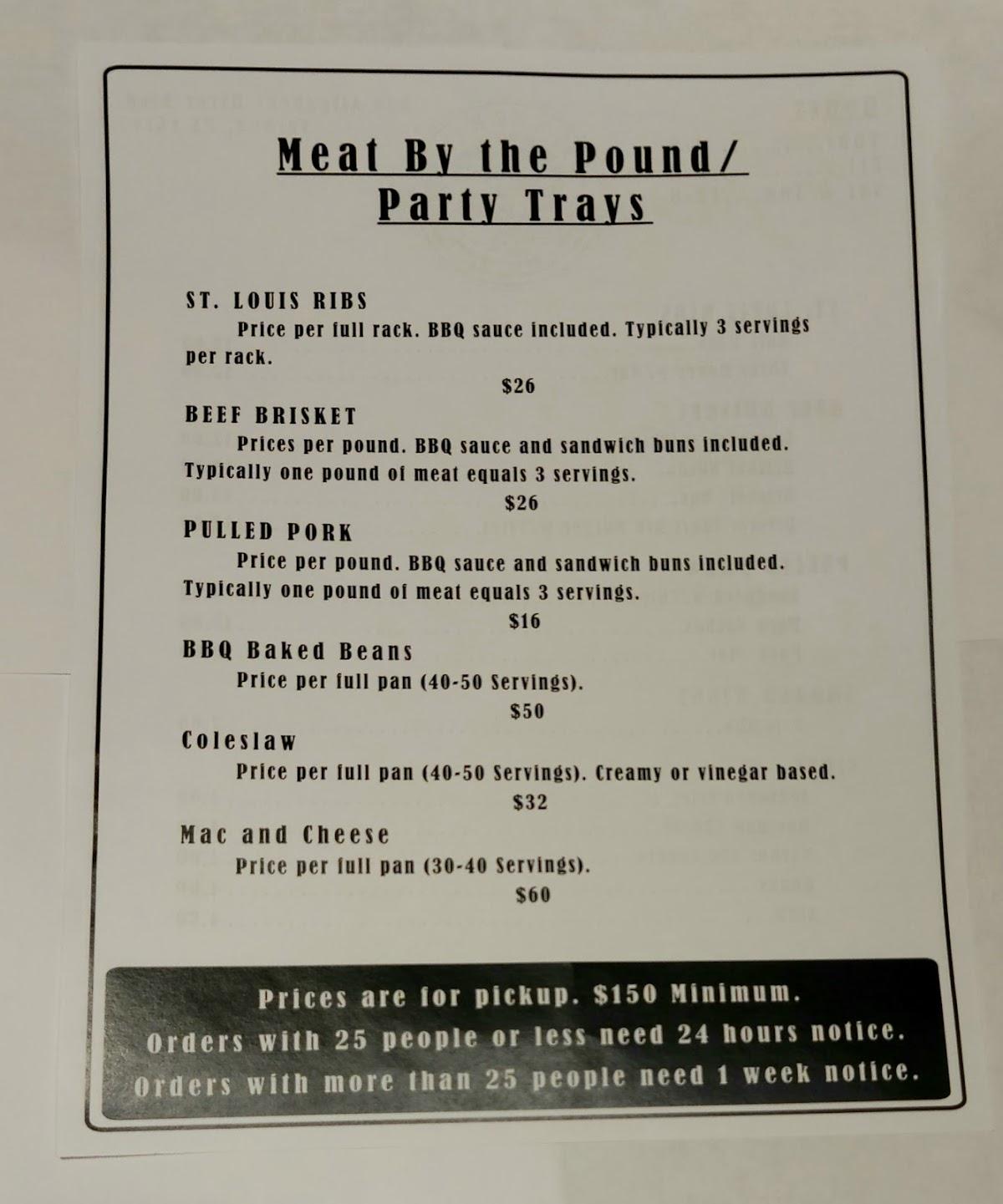 Menu at Off the Rails Barbeque & Drafthouse, Verona, 549 Allegheny ...