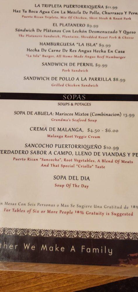 Menu at Buen Provecho Restaurant & Café, Hamilton Township