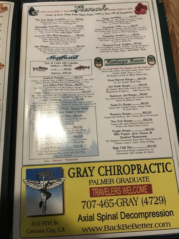Menu at Good Harvest Cafe, Crescent City