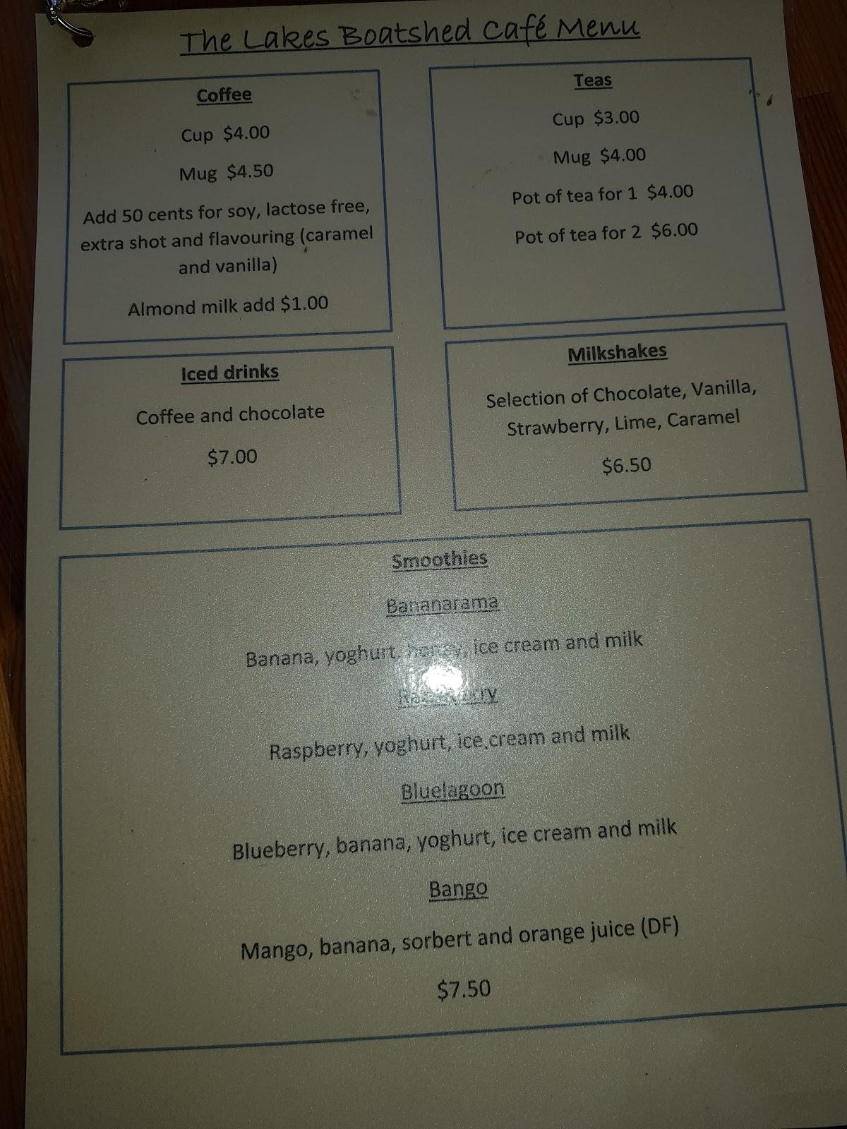 Menu at Boatshed Food & Wine pub & bar, Lakes Entrance