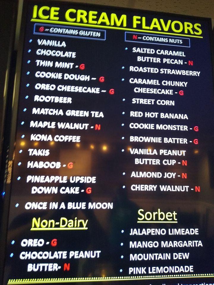 Menu at Mighty Moo Ice Cream desserts, Youngtown