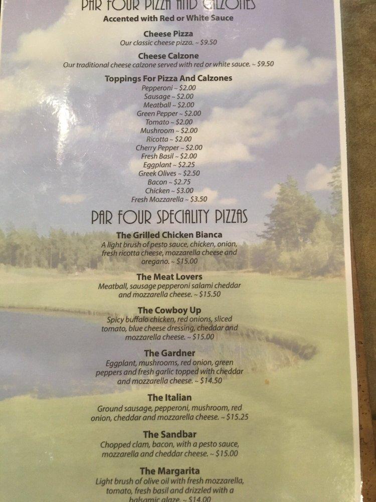 Menu at Par Four Restaurant, Groton